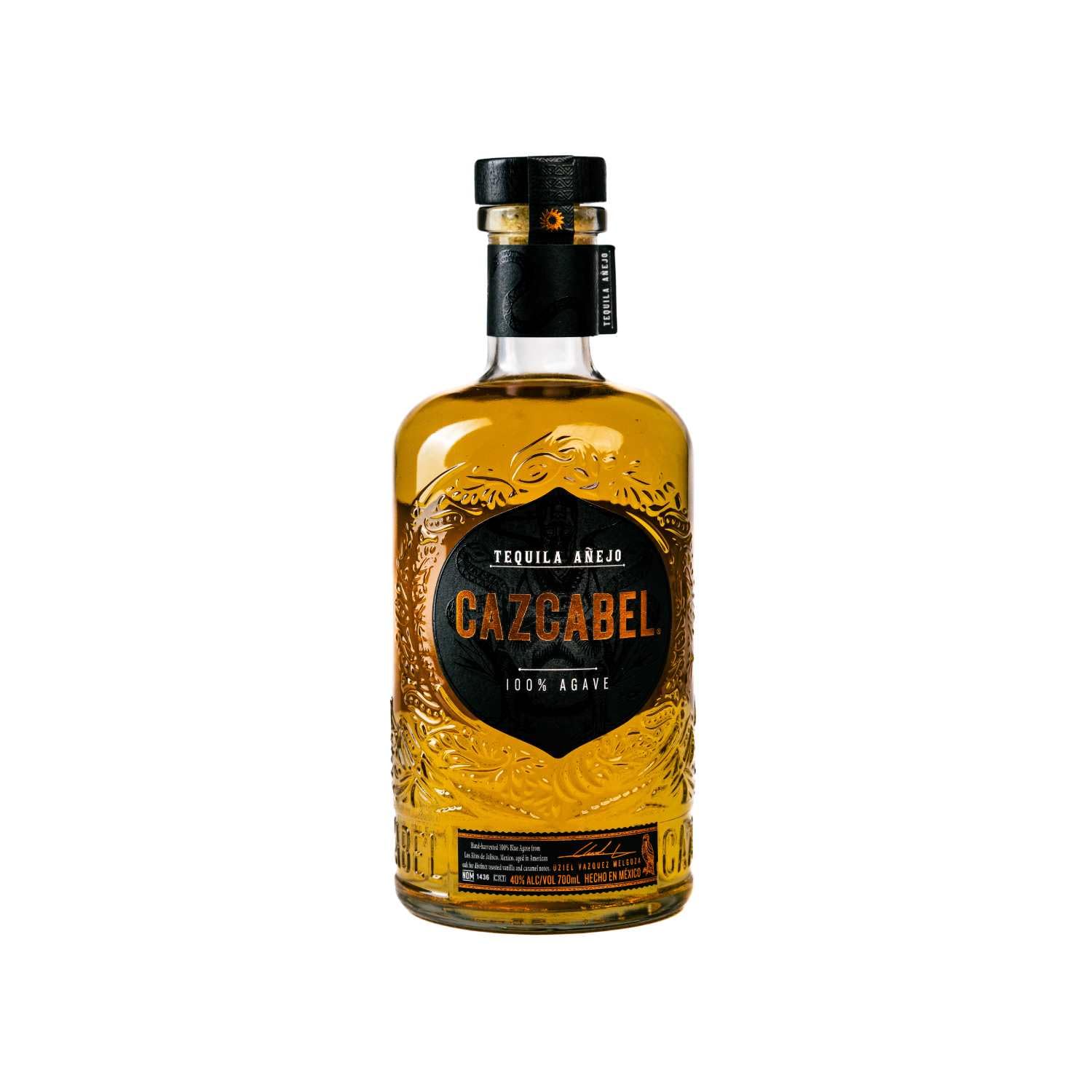 CAZCABEL Tequila Artesanal Añejo | Tequila | 100% Agave | Color ámbar ...