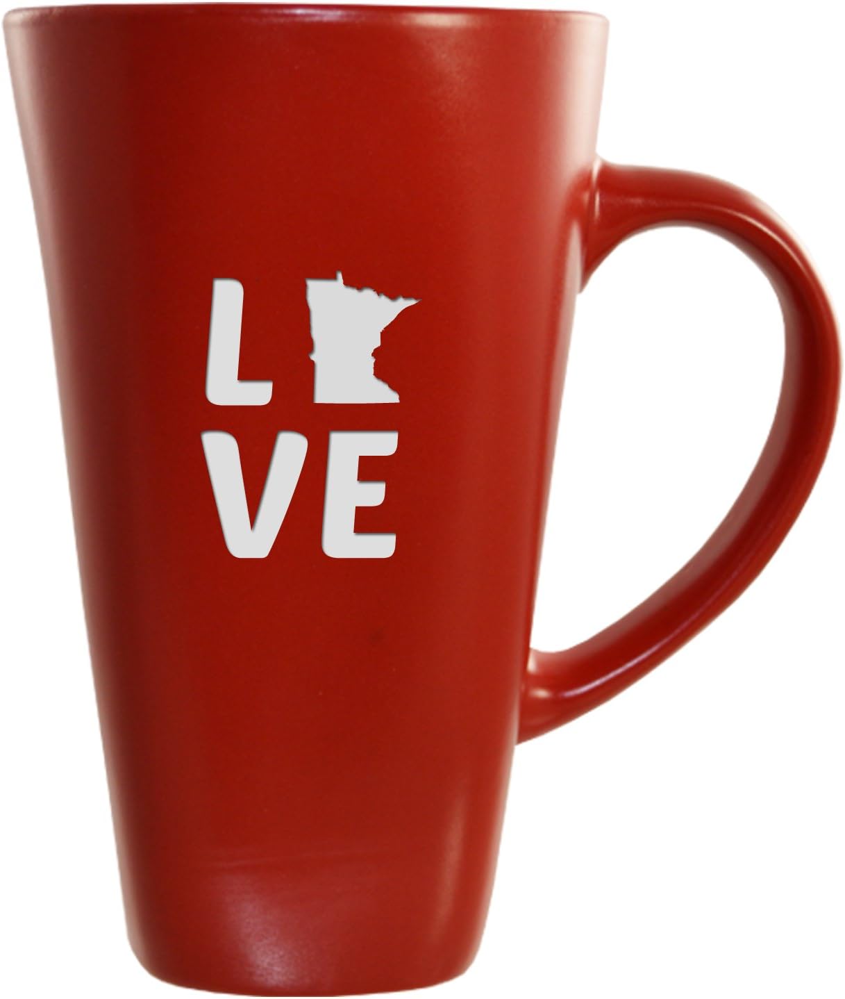 Amazon.com: Minnesota-State Outline-Love-16 oz. tall Ceramic Coffee Mug ...