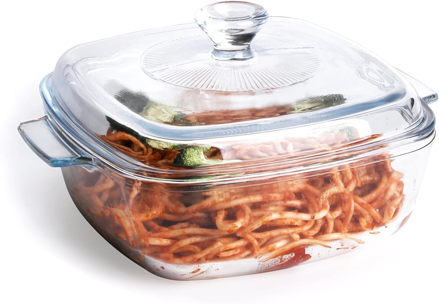 Amazon.com: Maxcheck 2 Pieces Glass Casserole Dish with Lid Baking ...