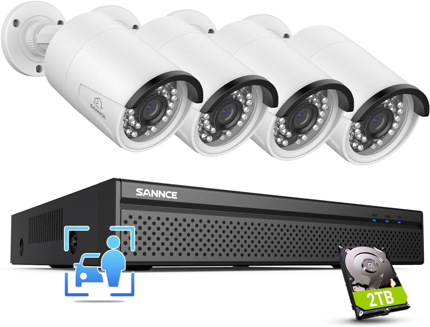 Amazon.com : SANNCE 4K POE CCTV Home Security Camera System 8CH POE NVR ...