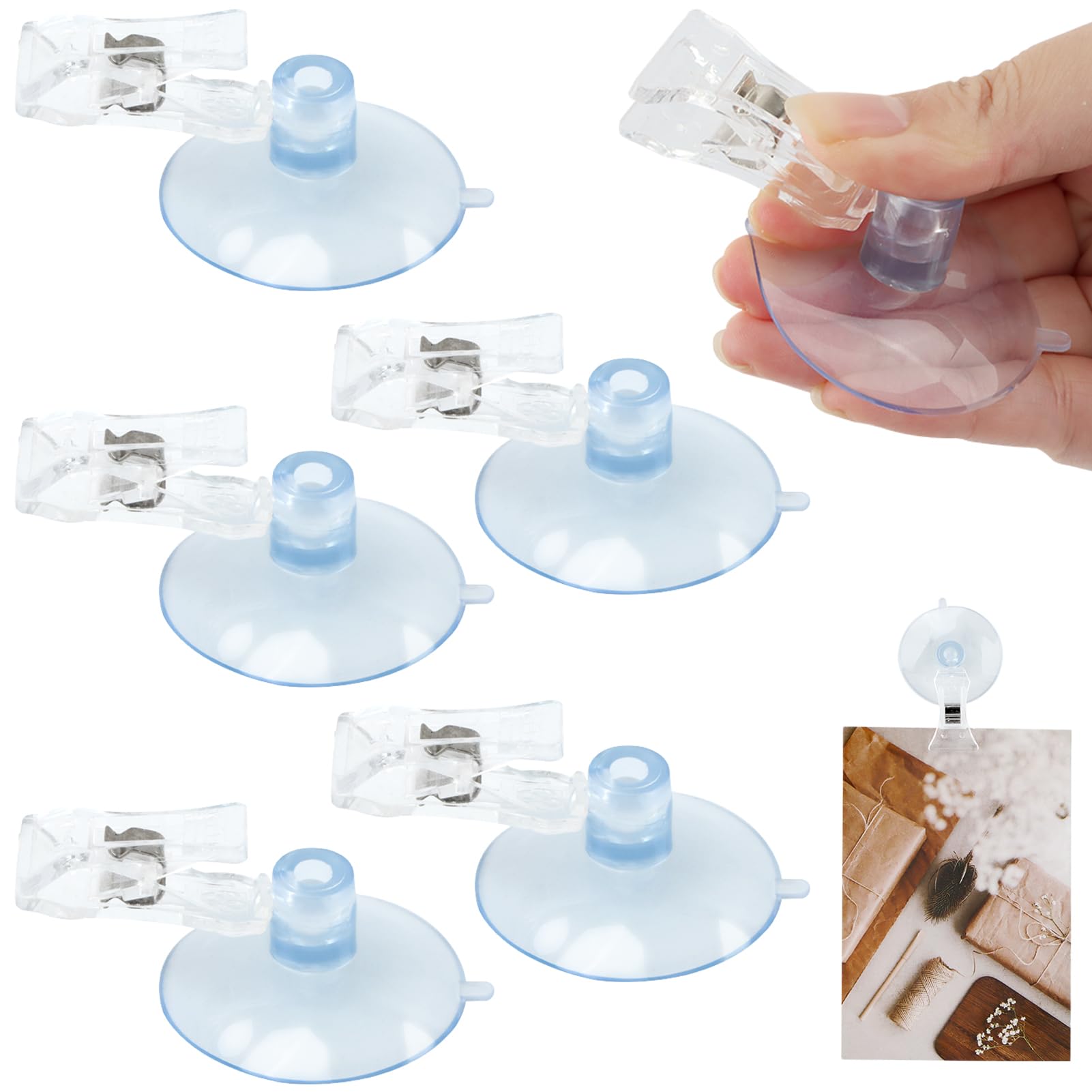 Amazon.com: 5Pcs Wall Suction Cup Clip, Sucker Clamp Plastic Suction ...