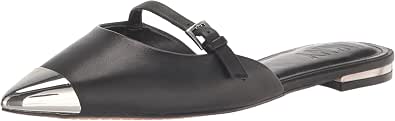 Amazon.com | DKNY Women's Vivian Pointed Toe Flat Mule with Belt Detail ...