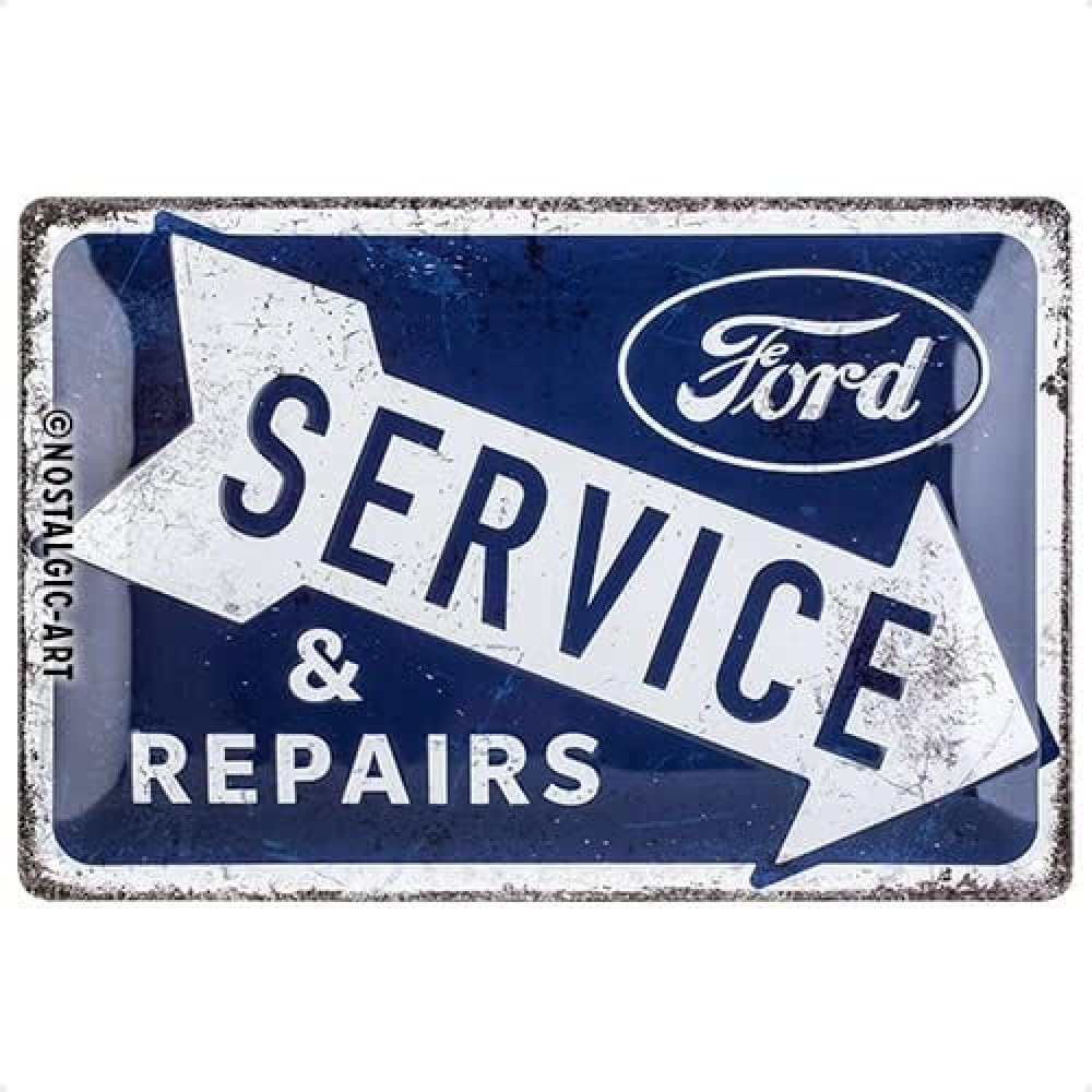 Amazon.com : Hangtime Ford Truck Sign, Vintage Metal Decor with Classic ...