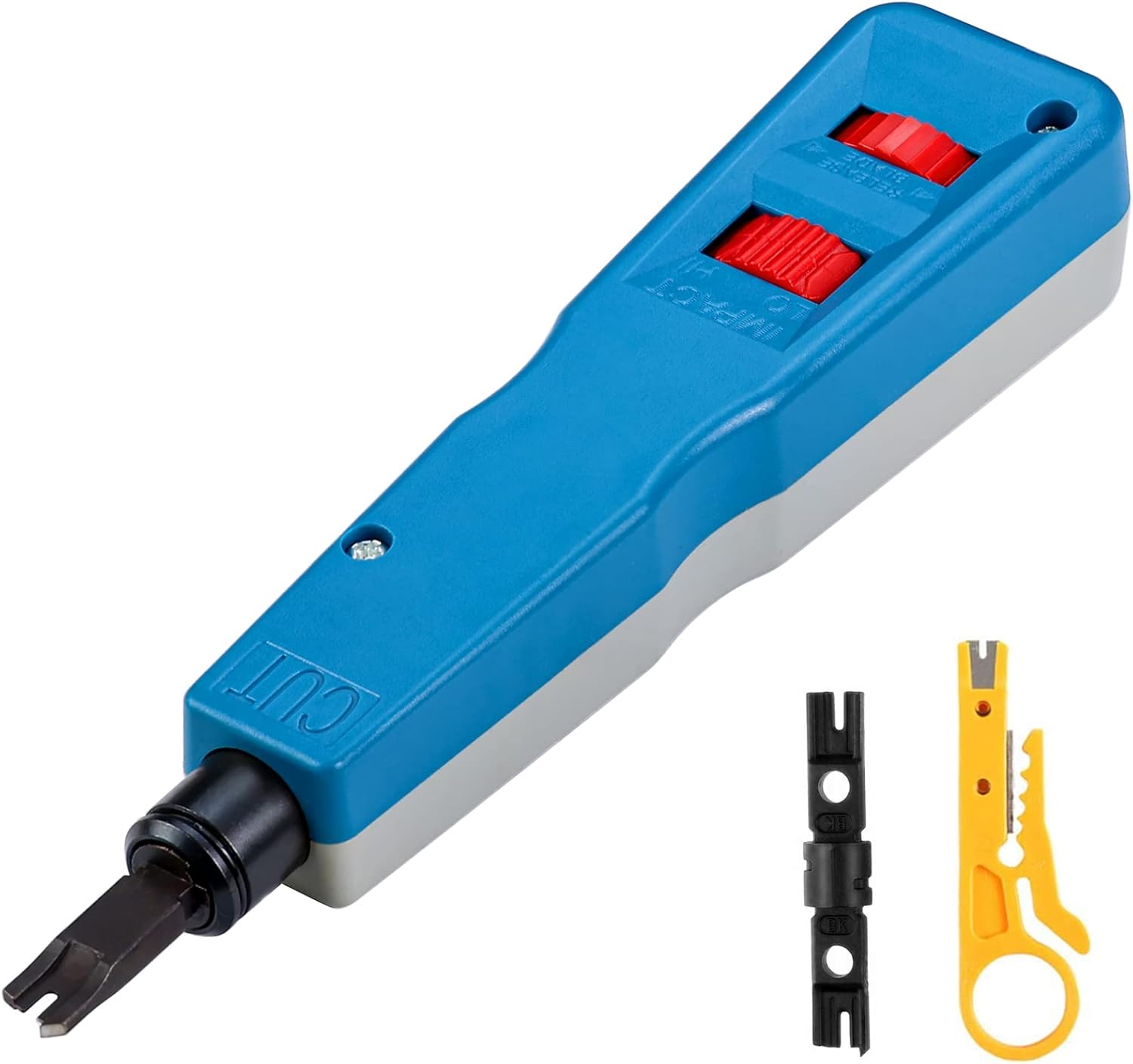 Hiija Punch Down Tool Kit with 110, BK Blade, and Network Wire Stripper ...