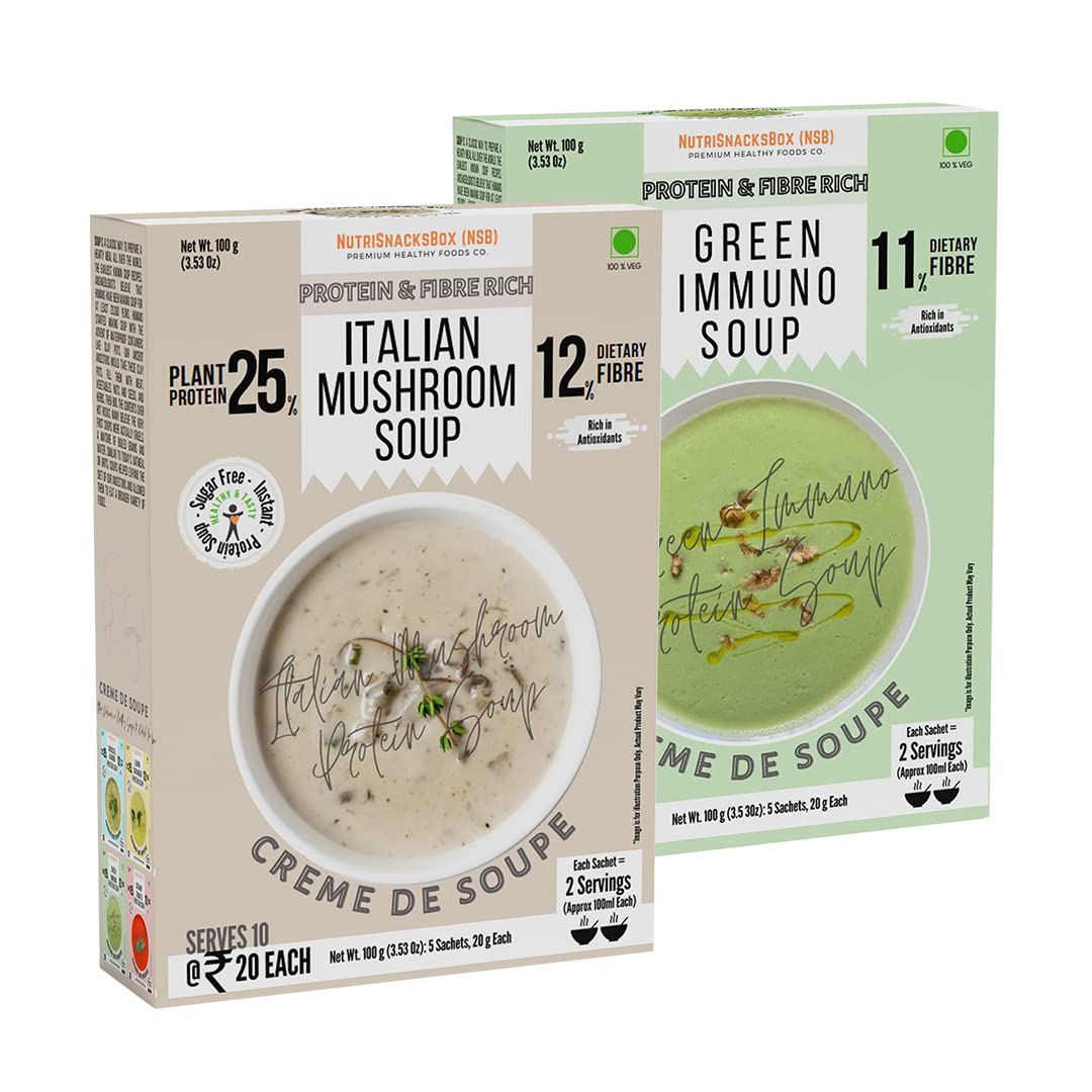 NutriSnacksBox Healthy Soup Combo Pack, 200g (Pack of 2 x 100g) | (10 ...