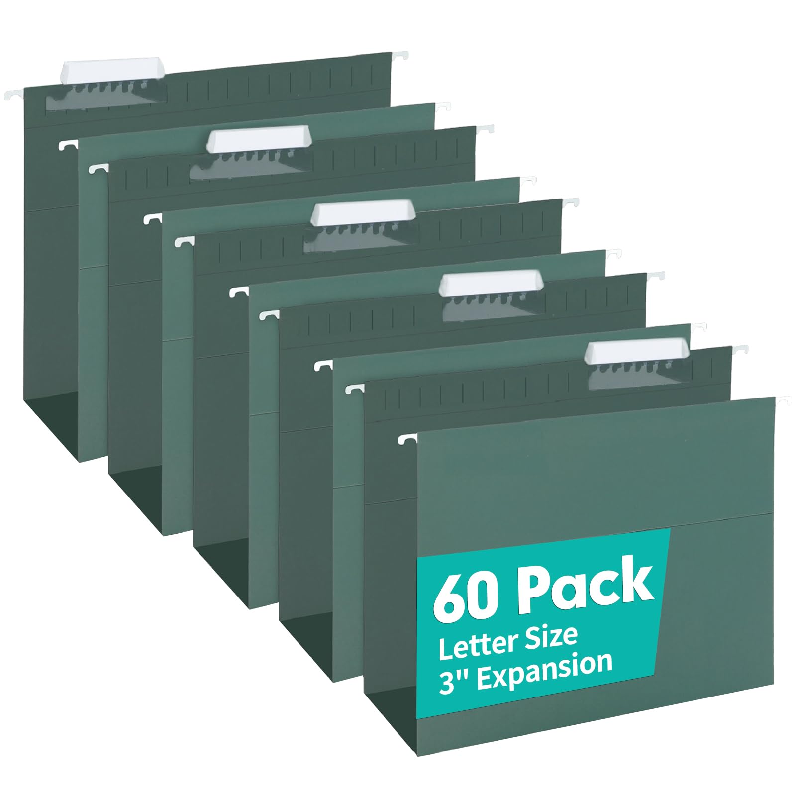 Snapklik.com : HERKKA Extra Capacity Hanging File Folders, 60 Pack ...