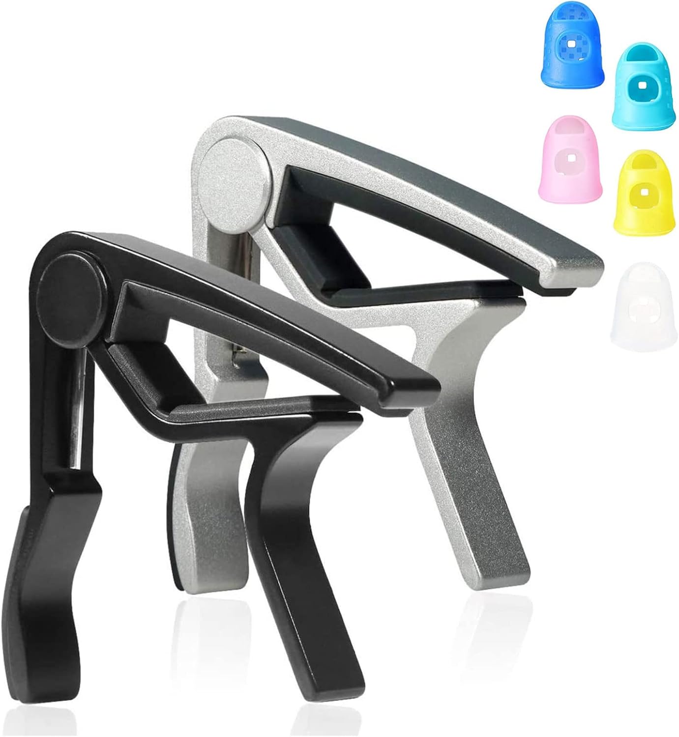 Guitar Capo, 2 Pcs Universal Aluminum Alloy Kapo with 5 Pcs Guitar ...