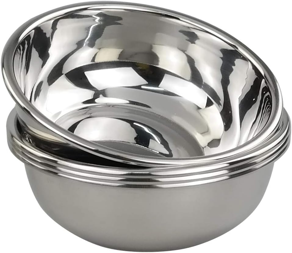 Amazon.com: Dehouse Metal Mixing Bowls, Stainless Steel Serving Bowl ...