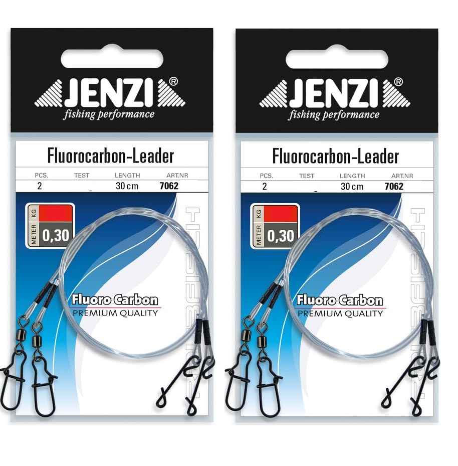 Set of 4 fluoro-carbon leaders with swivel and knotless connector by ...