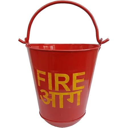 Fire Shape Industries Galvanized-Iron Safety Fire Bucket for Fireplace ...