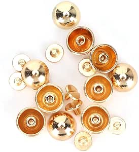 Amazon.com: Mushroom Rivets 12Mm Set Screw Dome Head Nut Screws Gold ...