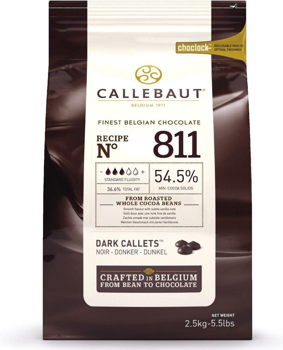 Amazon.com : Callebaut No 811 Finest Belgian Dark Chocolate Callets ...