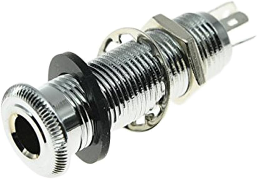 Amazon.com: KAISH Stereo Copper Guitar Bass 1/4" Barrel Jack Cylinder ...