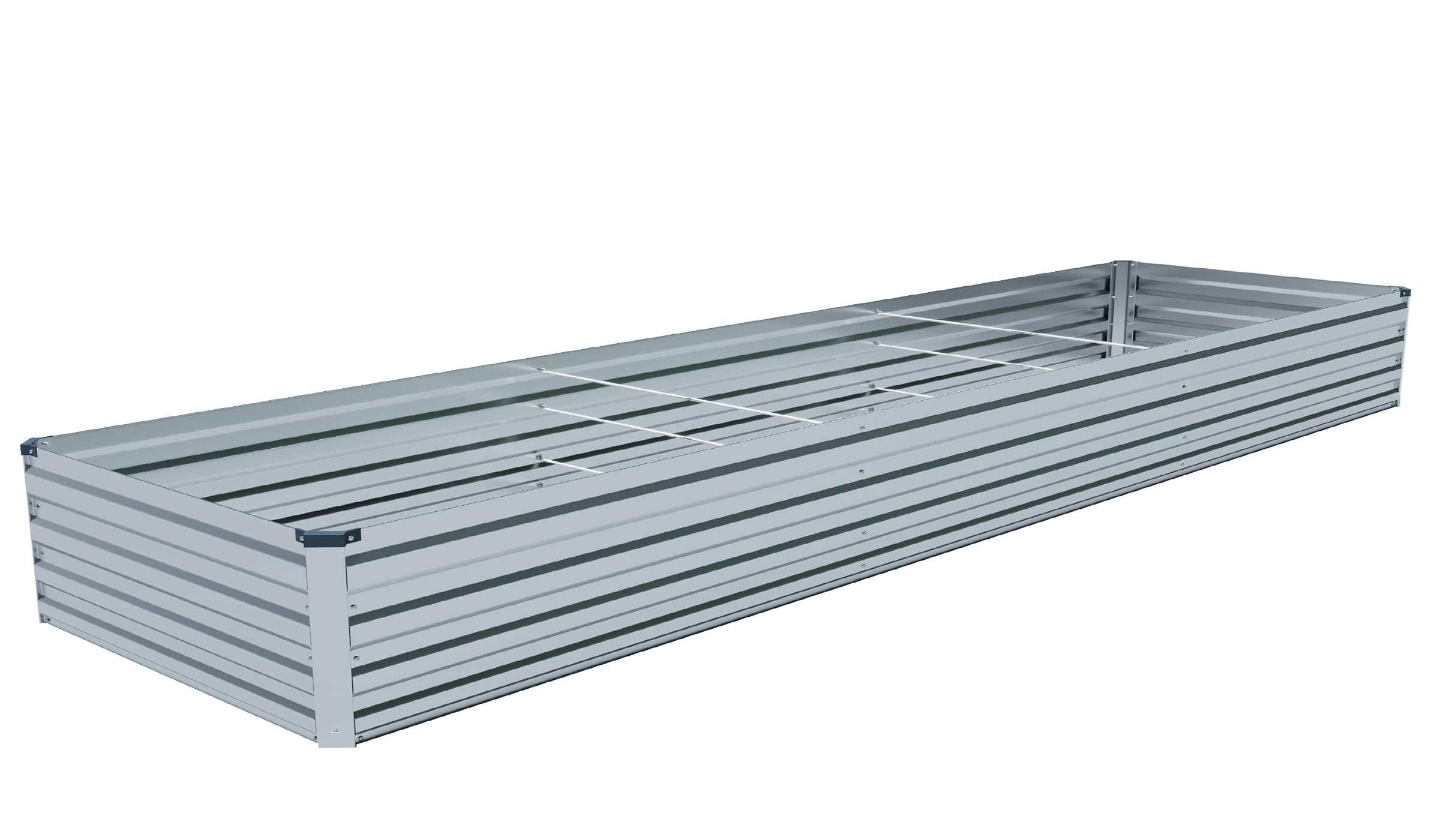 12x2x1.5FT Galvanized Raised Garden Bed,Raised Graden Bed Kit-Square ...