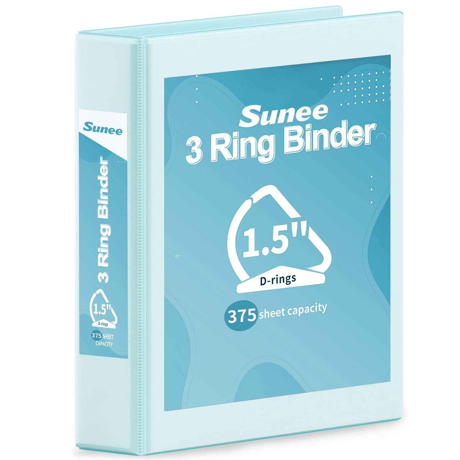 Snapklik.com : SUNEE 3 Ring Binder 1.5 Inch D Ring, Clear View Binder ...