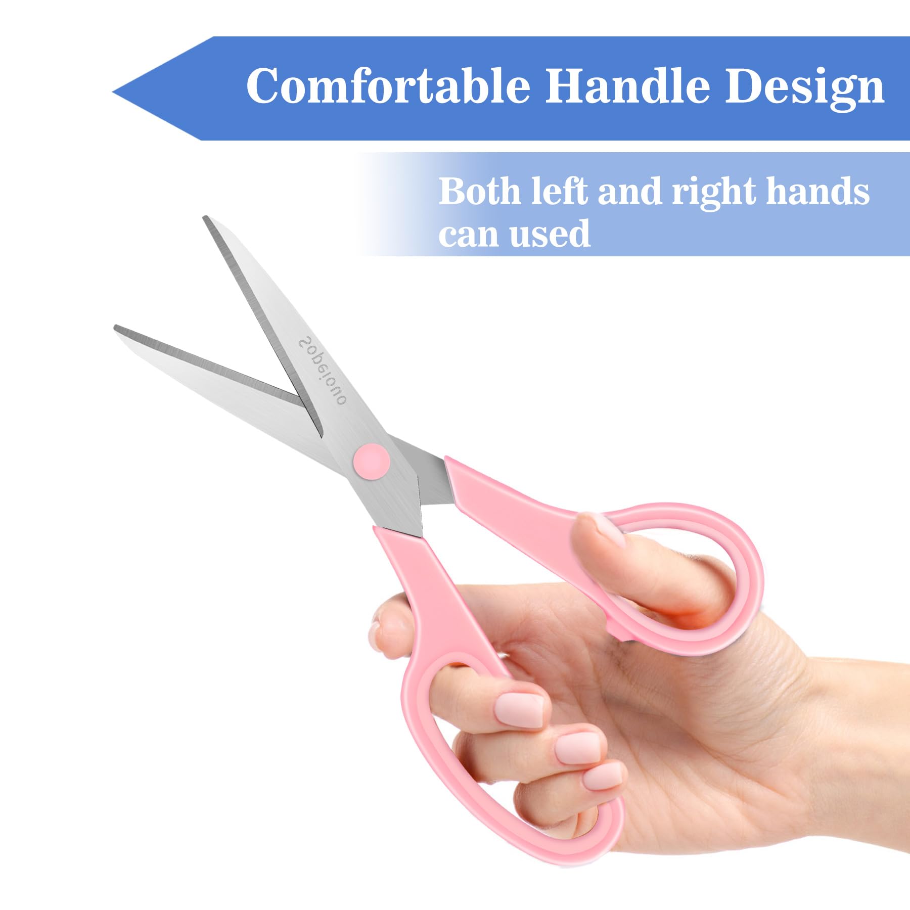 Snapklik.com : Scissors Set Of 6-Pack, 8" Scissors All Purpose Comfort ...