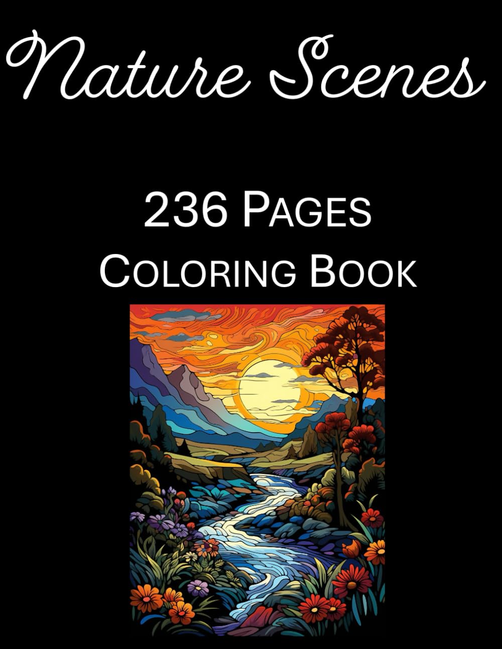 Amazon.com: 236 Nature Scenes Coloring Pages: Kids and Adults Coloring ...
