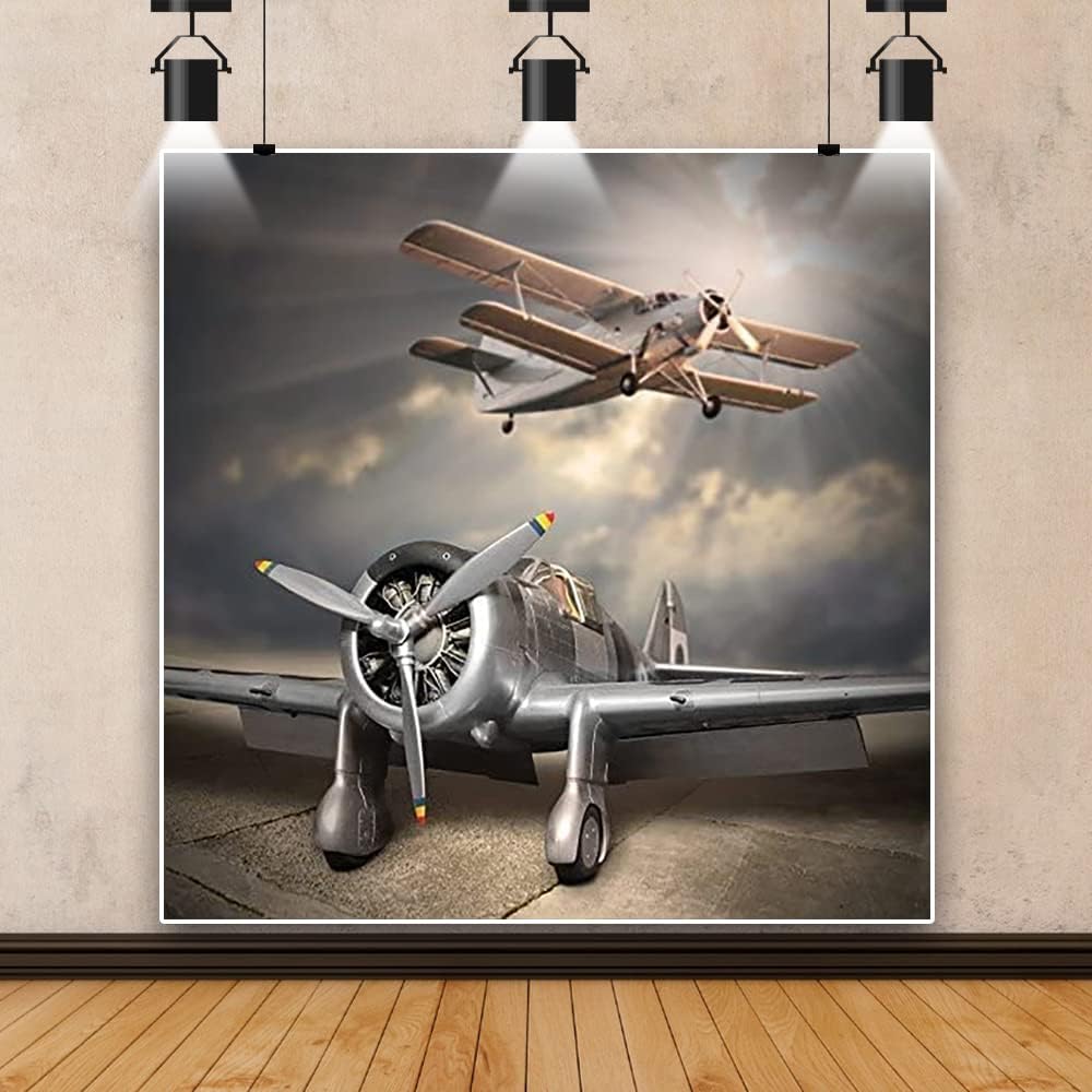 Renaiss 8x8ft Aircraft Biplane Photography Background Airplane Wing ...