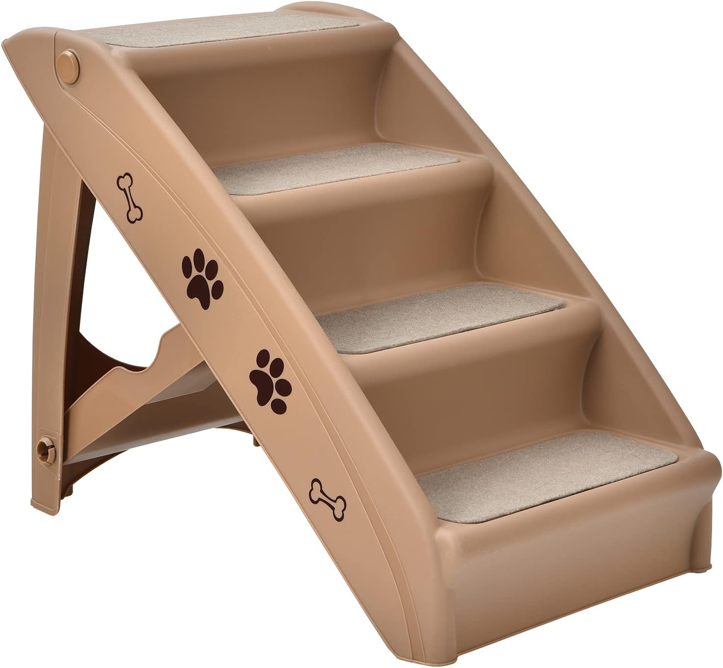 Amazon.com : PETSITE Folding Dog Stairs Steps, 4 Step 19" Tall Pet ...