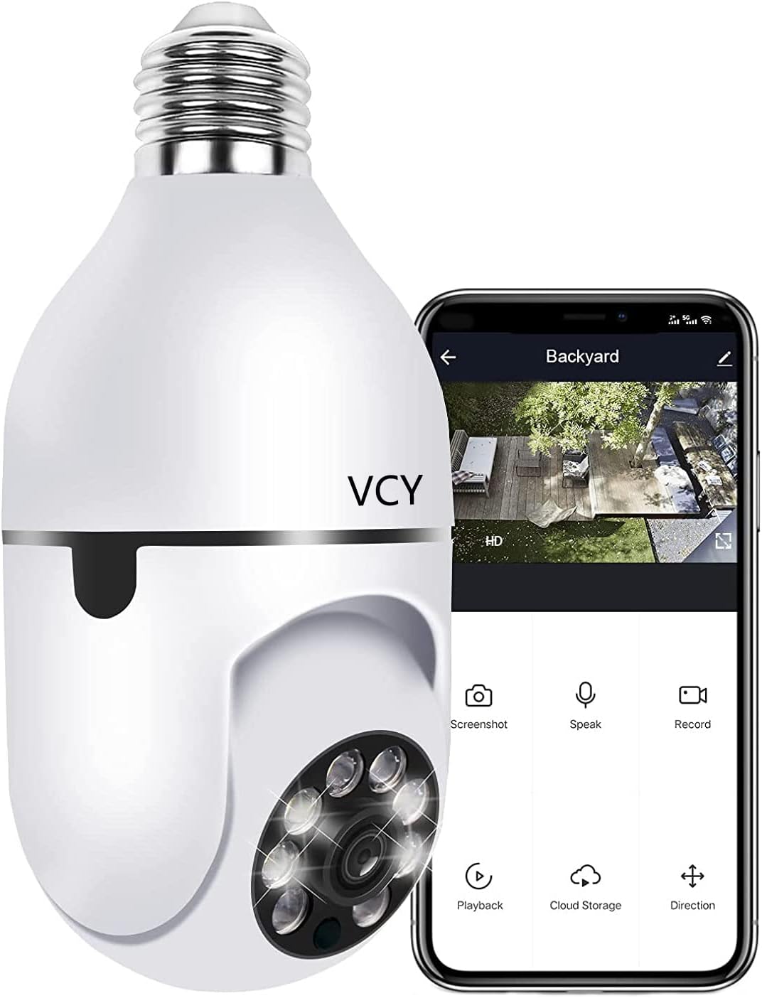 Bulb camera wifi 2MP Smart Life 5GHz Bulb Lamp Camera,1080P Wifi PTC IR ...