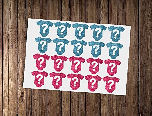 Amazon.com: 20 glitter baby romper stickers/baby shower envelope seals ...