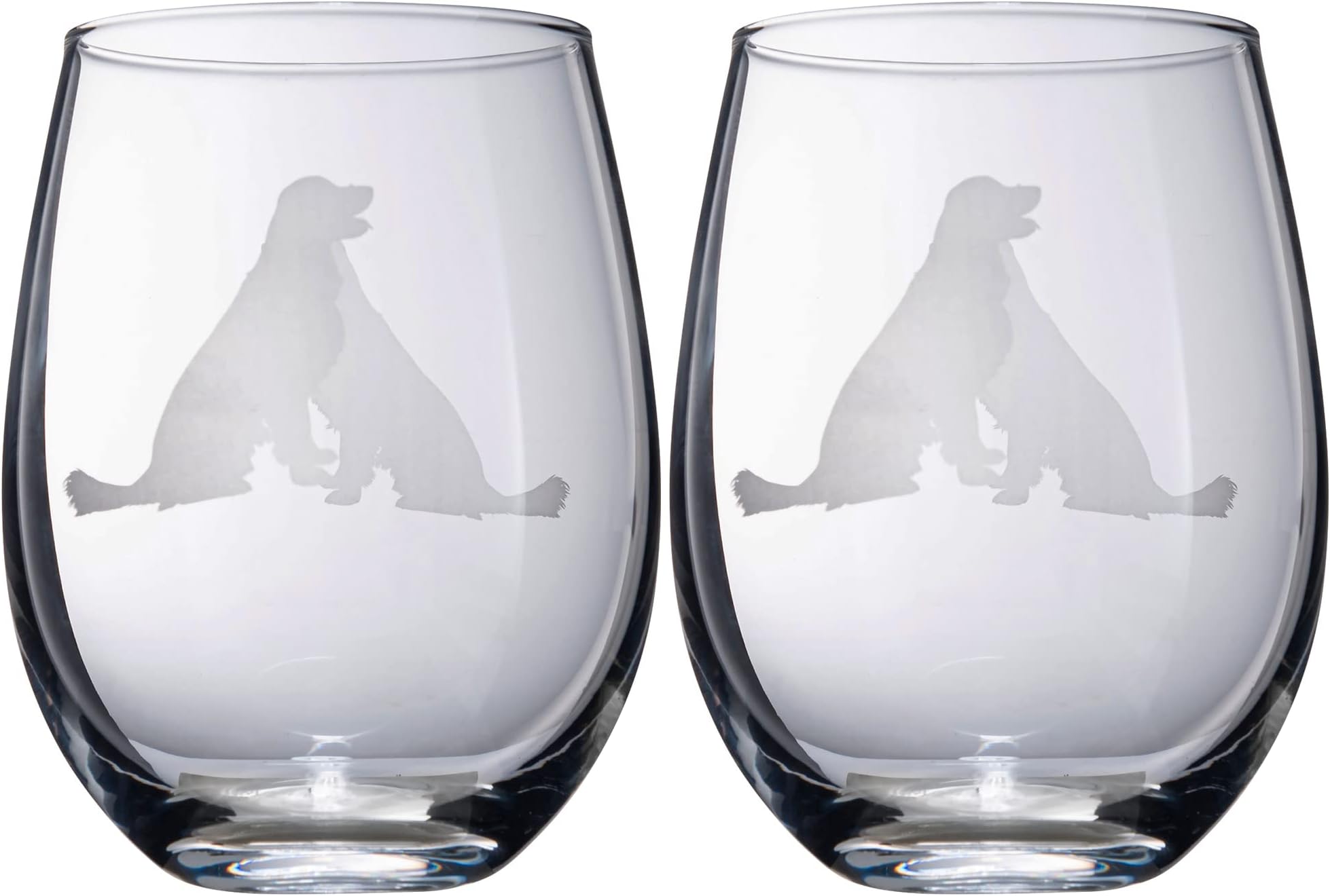 Amazon.com | Golden Retriever Dog Themed Etched All Purpose 12.75oz ...
