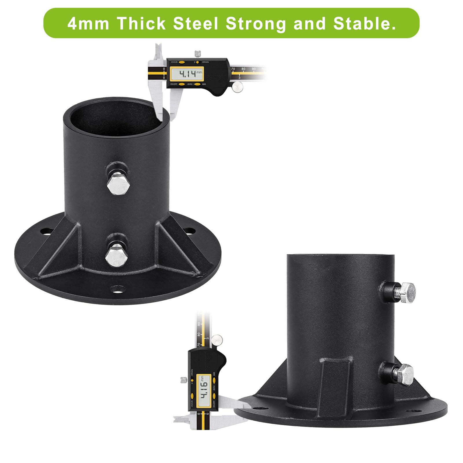 Snapklik.com : Chain Link Fence Post Floor Flange 2 1/2", Heavy Duty ...