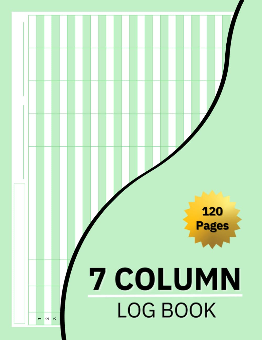 Amazon.com: Custom Logbook: Green | 7 Column Notebook | Columnar Pad ...