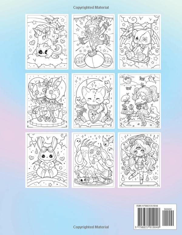 Snapklik.com : Creepy Fantasy Kawaii Pastel Goth Coloring Book: Cute ...
