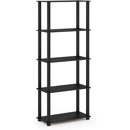 Amazon.com: FURINNO Turn-S-Tube 5-Tier Corner Square Rack Display Shelf ...