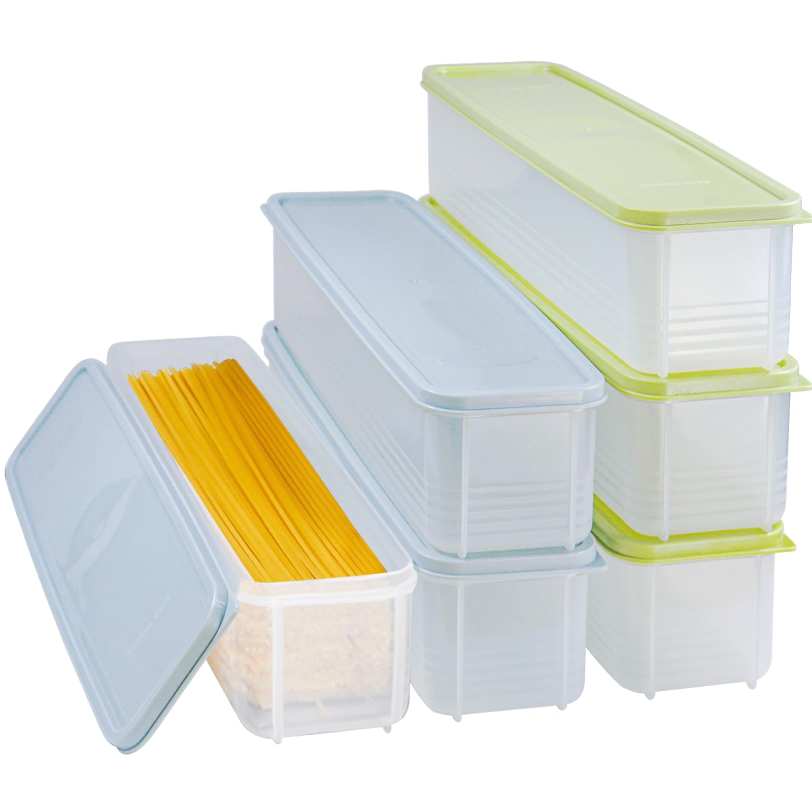 Amazon.com: FEOOWV Set of 6 Pasta Storage Containers with Lid, Airtight ...