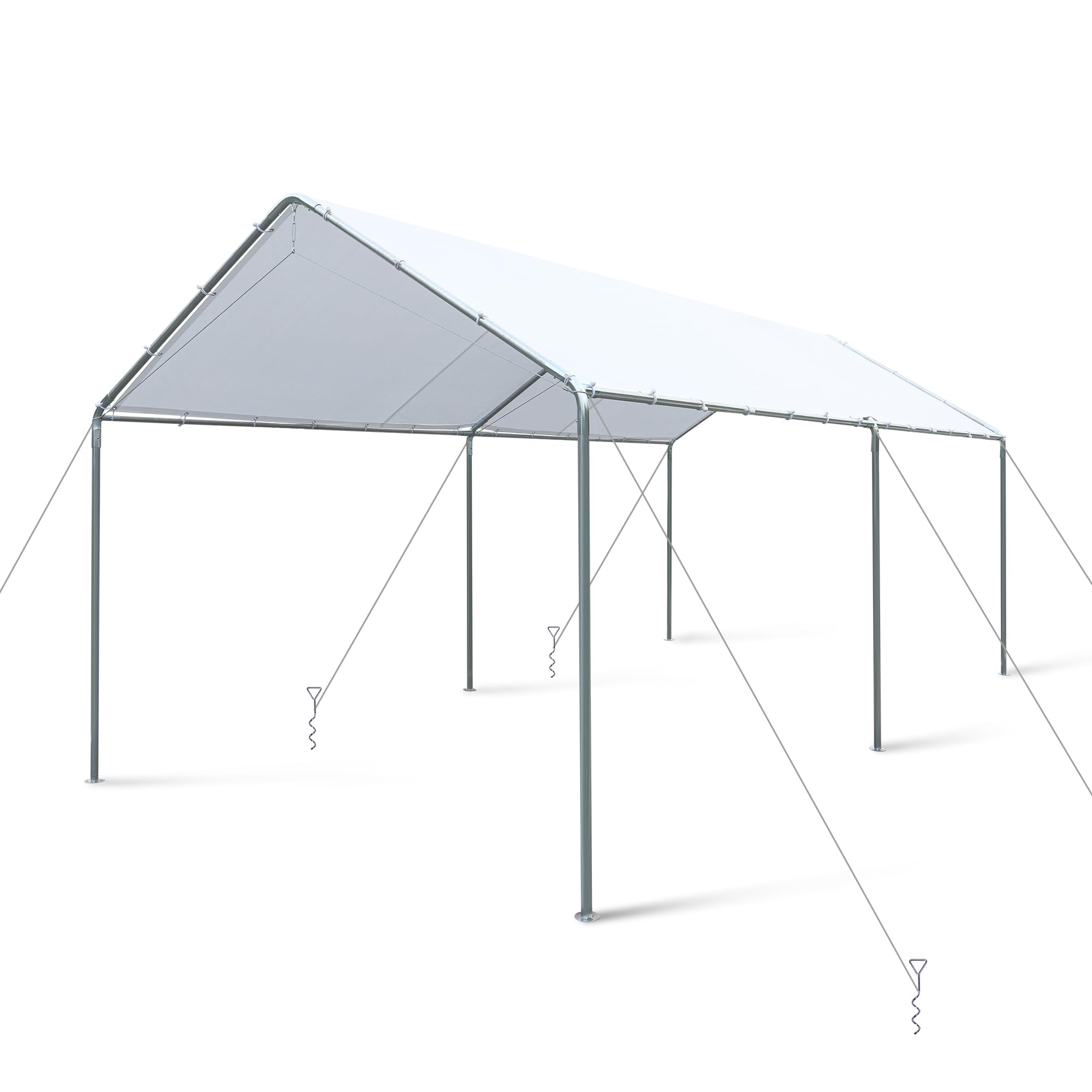 Amazon.com: IDEALHOUSE Carports, 10x20 ft Outdoor Heavy Duty Car Canopy ...