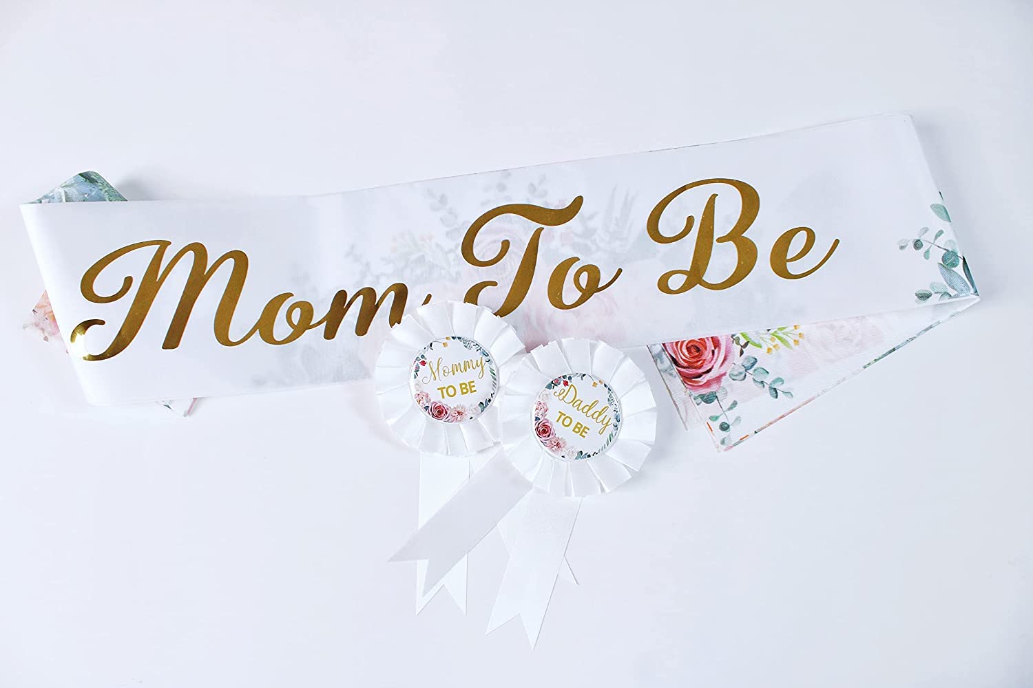 Amazon.com: "Mom to Be" Sash - Mom to be Sash and Badge Mom to Be and ...