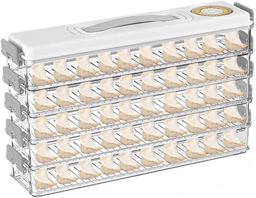 Amazon.com: FEQOQO Dumpling Storage Box With Lids,Multi Layer Stackable ...