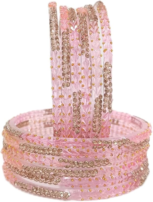 Amazon.com: KAMAK Plain and Glossy Finished heart Raindrop Glass Bangle ...