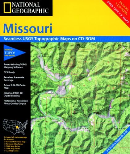 National Geographic TOPO! Missouri Map CD-ROM (Windows) : Amazon.fr ...