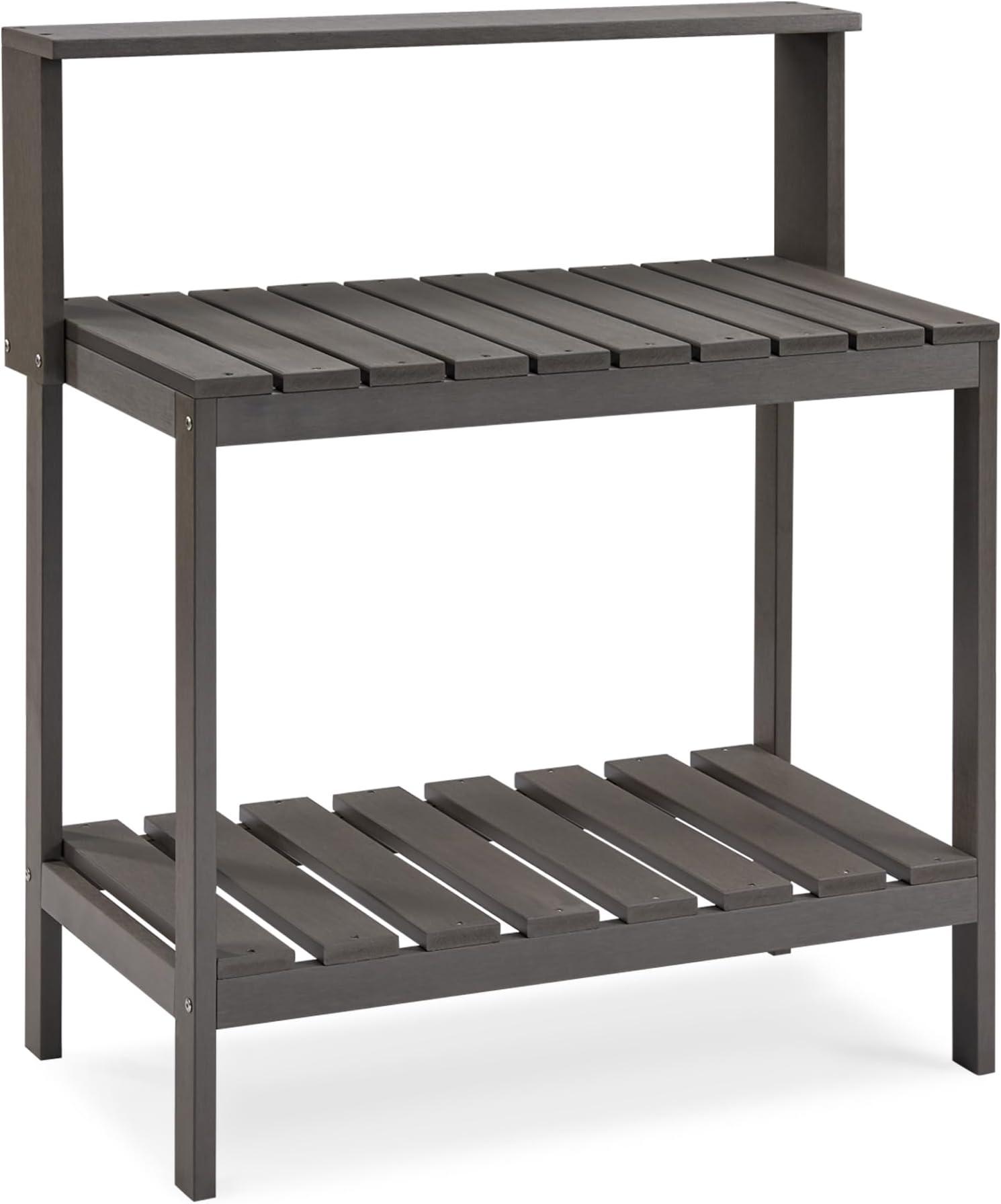 Amazon.com: HOLTICO Outdoor Potting Bench Table with Metal Tabletop ...