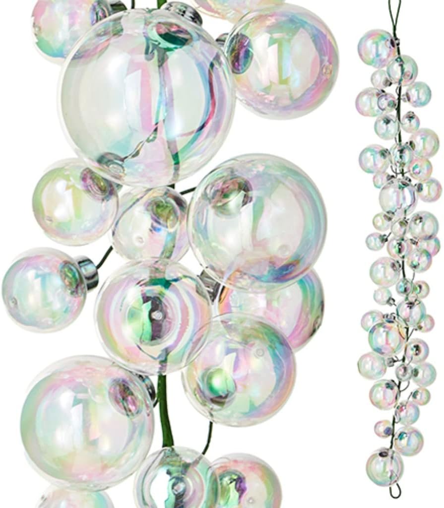 Amazon.com: RAZ Imports Ball Garlands 4' Iridescent Ball Garland : Home ...
