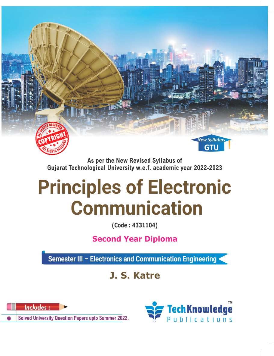 Buy Principles of Electronic Communication For GTU Second year Diploma ...