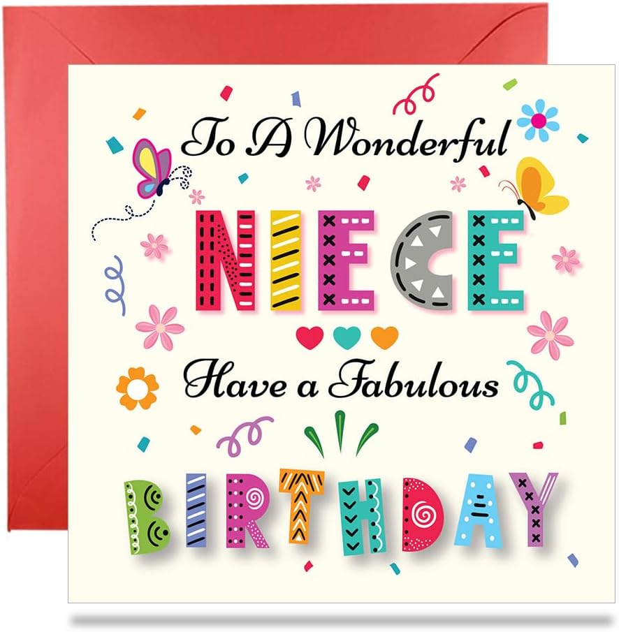 Papa Prints Niece Birthday Cards for Women Niece Birthday Cards Adult ...