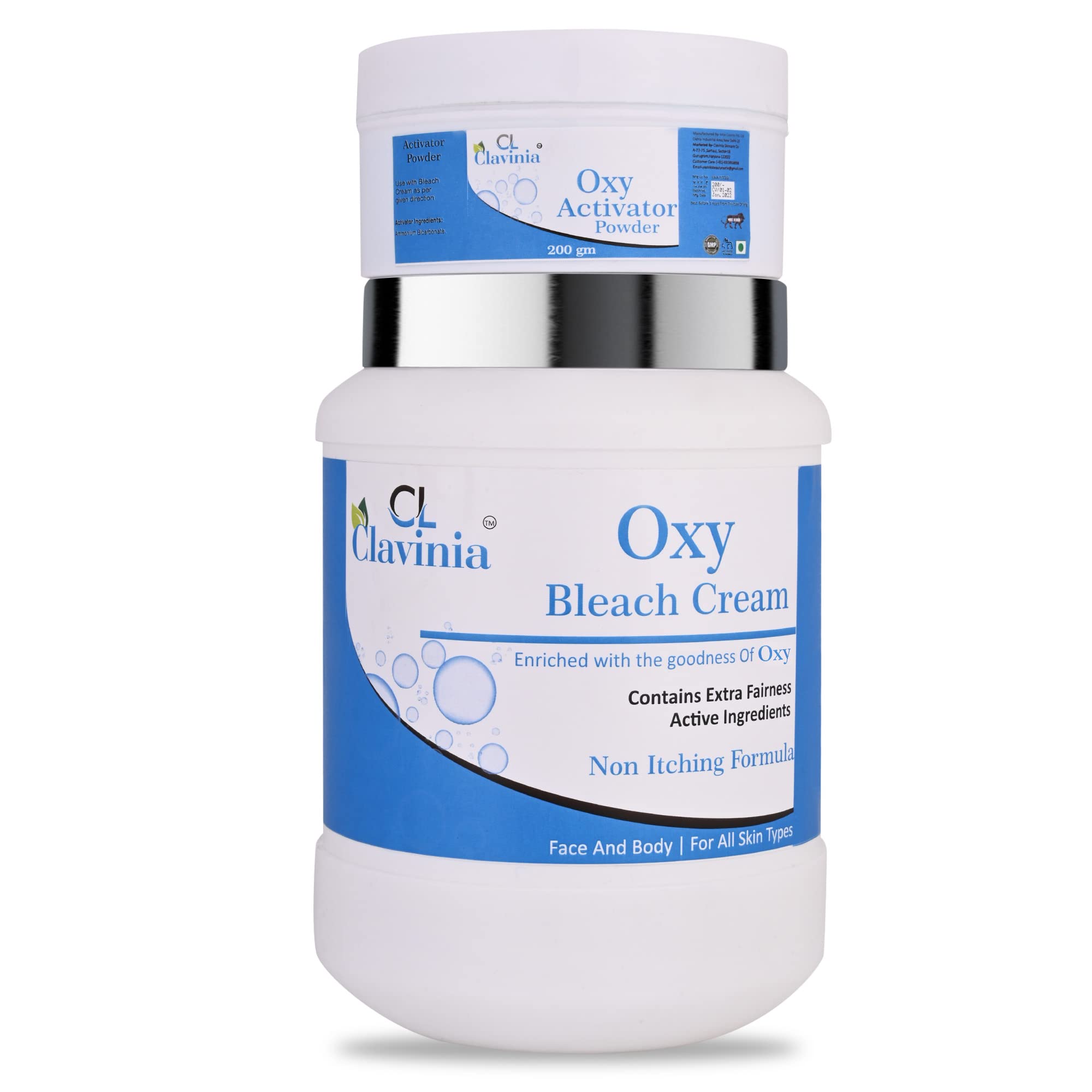Clavinia Oxy Bleach cream With Activator Powder 1 kg : Amazon.in: Beauty