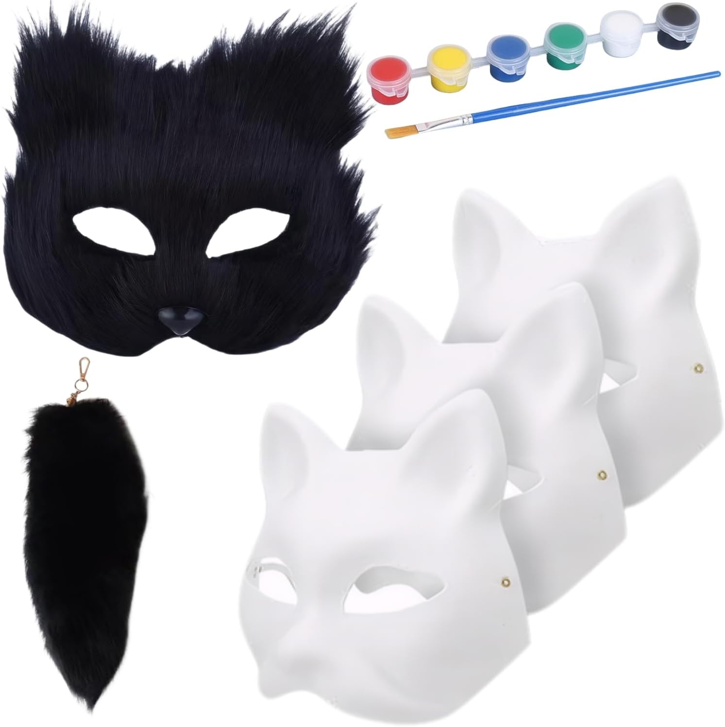 Amazon.com: DZHTQF Therian Mask - 3pcs DIY Animal and Cat Mask Set ...
