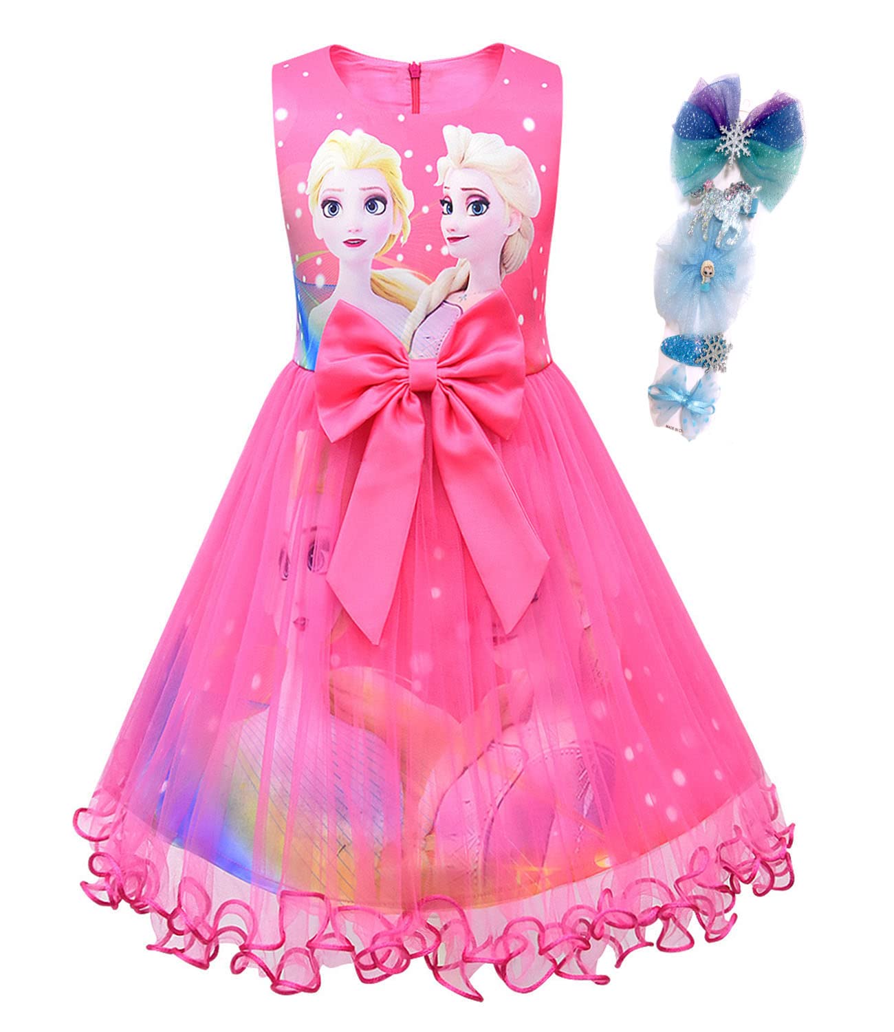 Princess Elsa Dress for Girls Princess Fancy Dress Queen Costume with ...