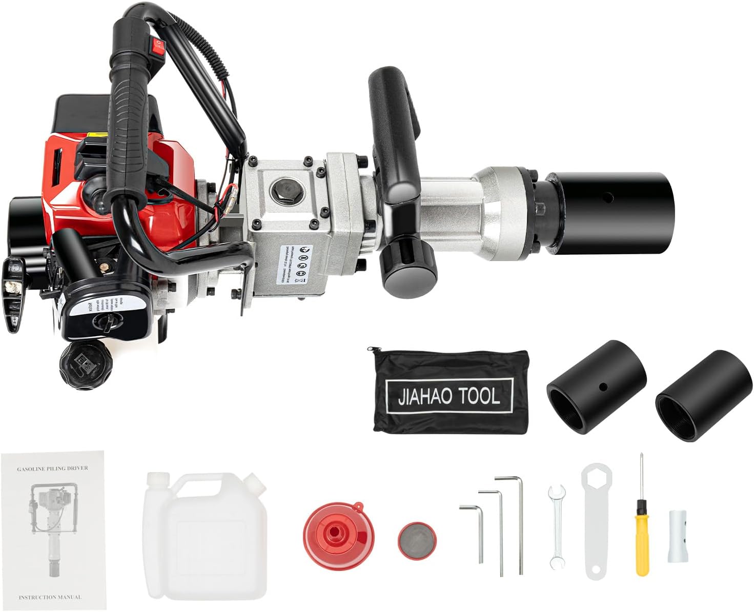 Pile Driver Hammer, 2 Stroke 32.6CC Gas Powered T Post Driver Hammer ...