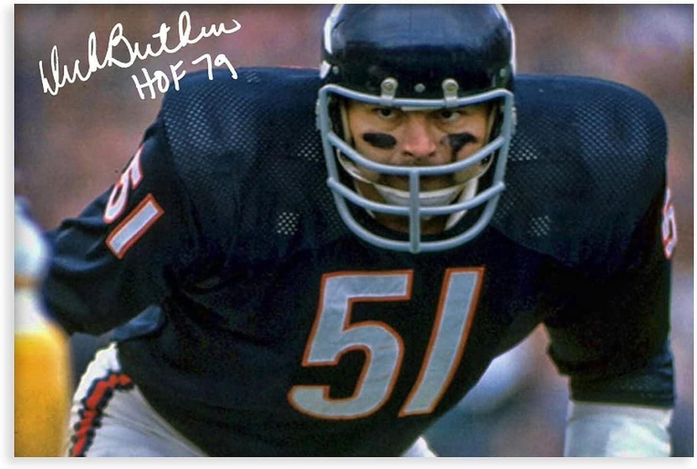 Amazon.com: Dick Butkus Poster Canvas Poster Wall Art Decor Print ...