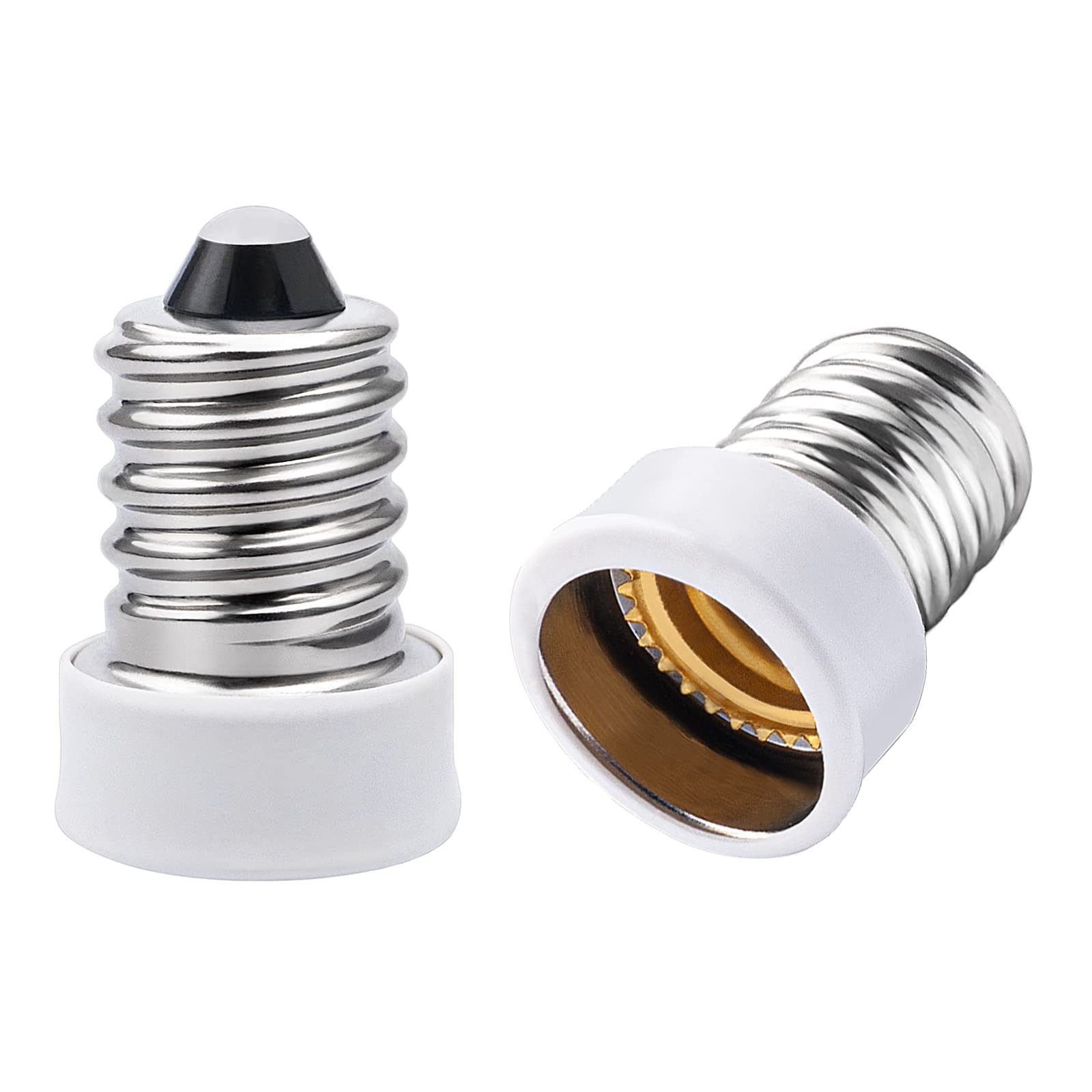 DiCUNO E14 to E12 Adapter, European to Candelabra Base Light Socket ...