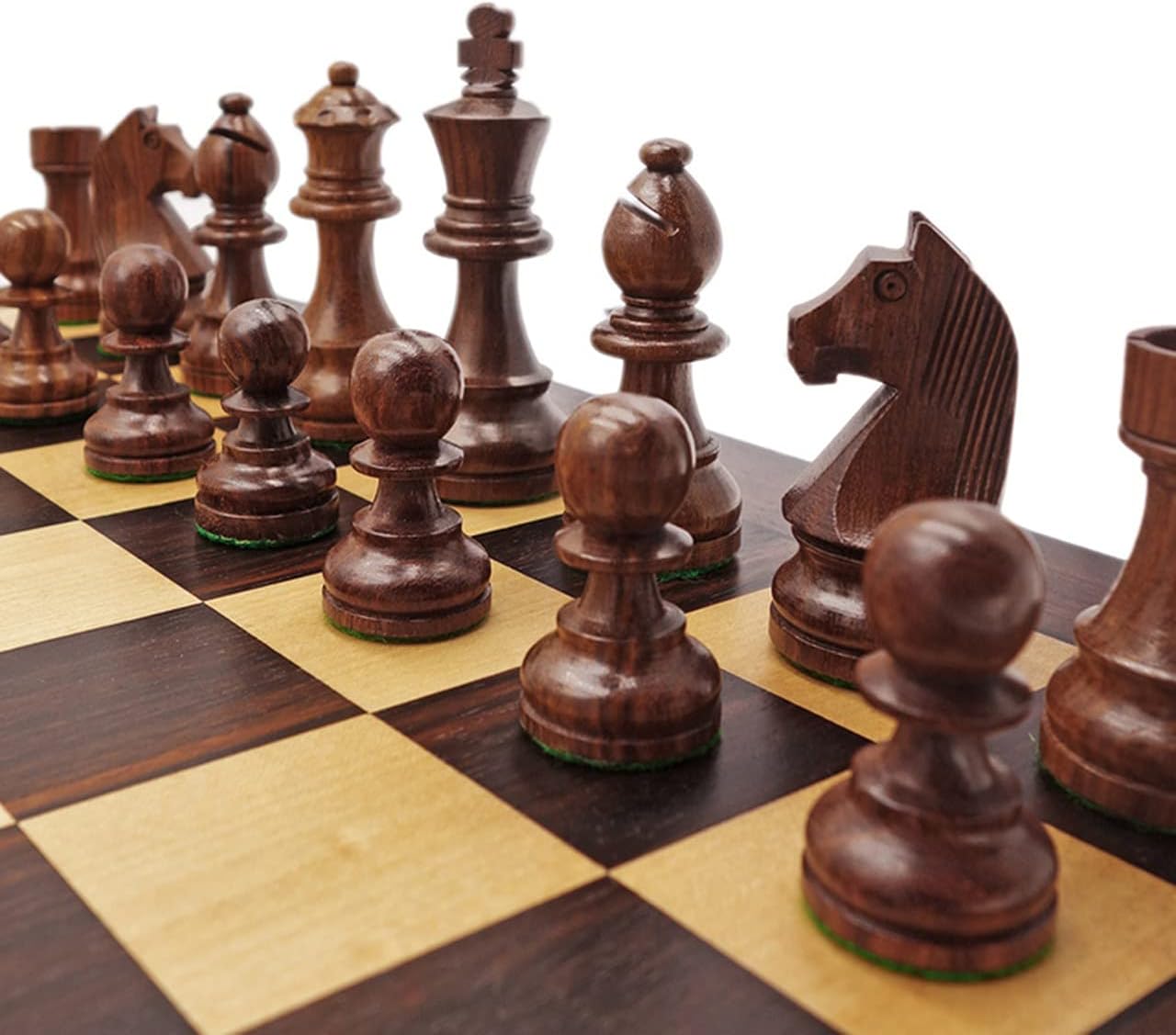 Buy WERTYU Wood Chess Set Luxury Big Crafted Board Games Adults Retro ...