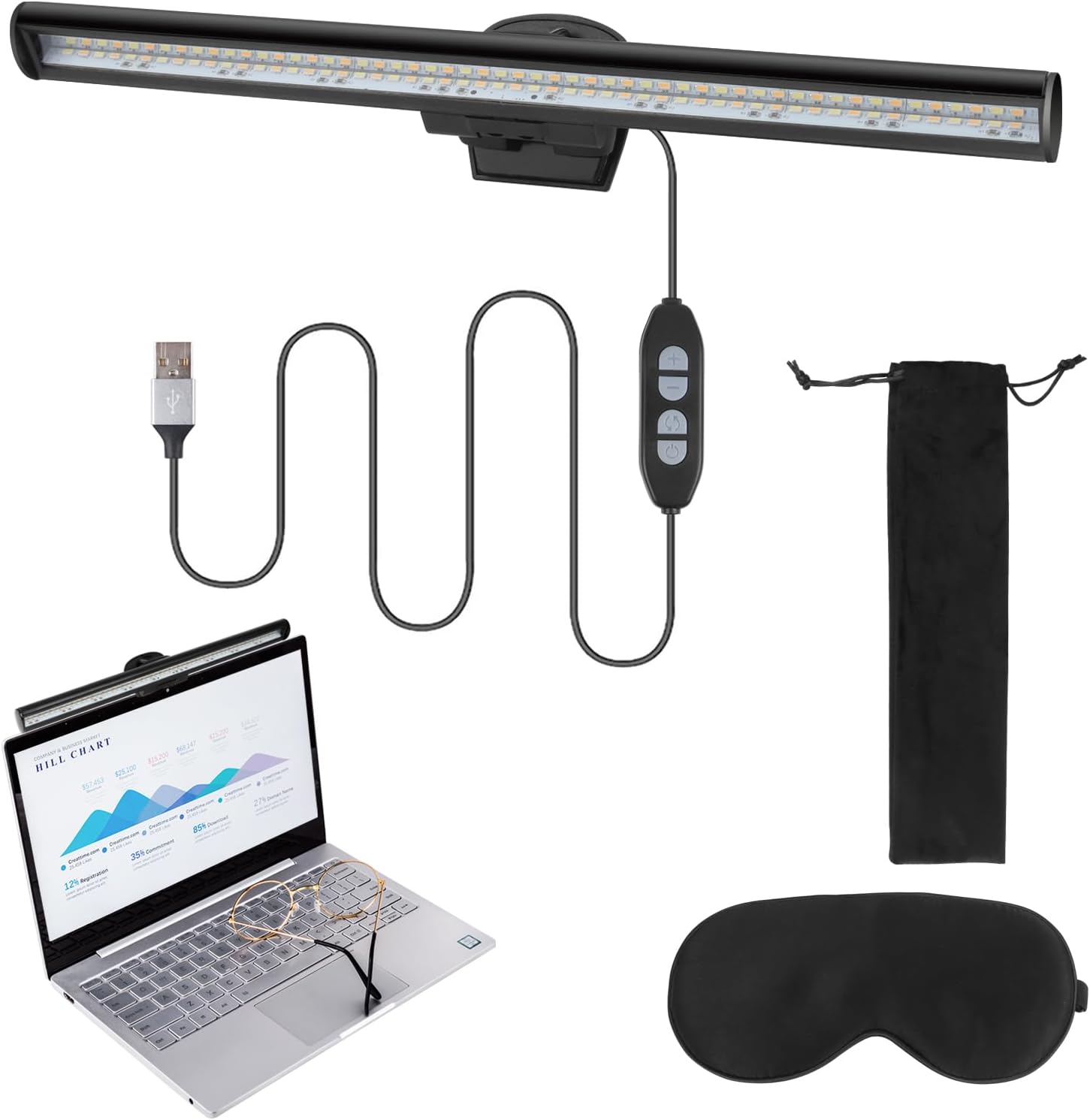 Amazon.com: VIGIND Computer Monitor Light,Screen Light Bar USB Powered ...