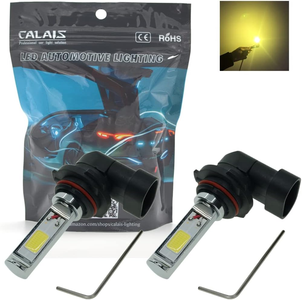 Amazon.com: CALAIS Extremely Bright 9006 LED Fog Light Bulb Yellow 2000 ...