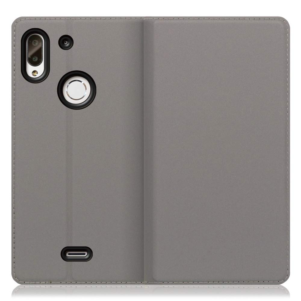 Amazon.co.jp: LOOF SKIN SLIM TONE e19 tonee19 用 ケース カバー 手帳型 スマホ ケース カード収納 マグネット付き ベルトなし [グレー ...